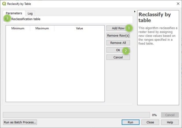 Reclassify by table